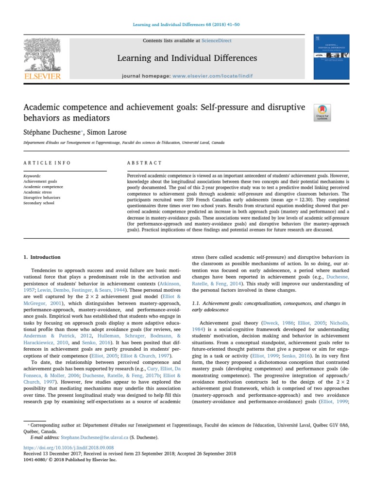 Duchesne 2018 | PDF | Perfectionism (Psychology) | Psychology