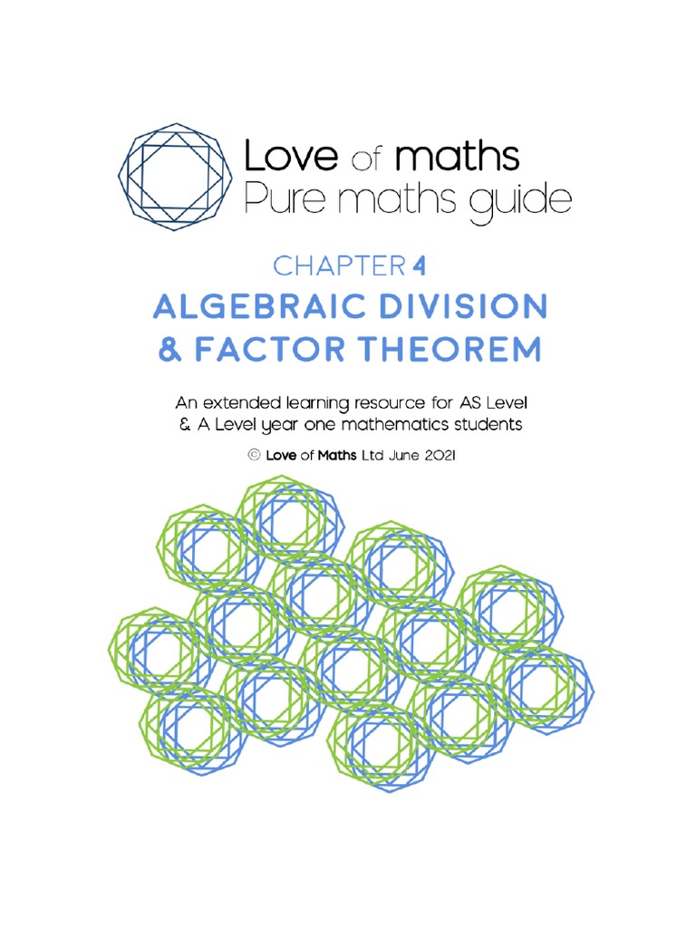 Algebraic Division & Factor Theorem Chapter - Pure Maths Guide From ...