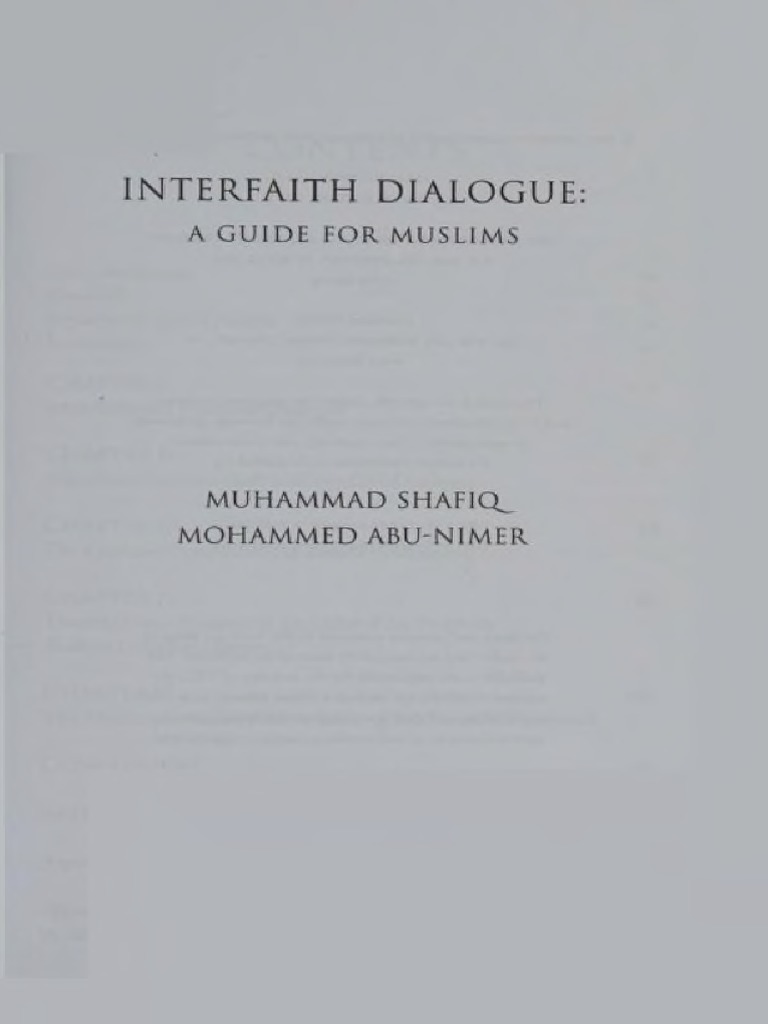 Interfaith Dialogue, A Guide For Muslims | PDF | Interfaith Dialogue ...