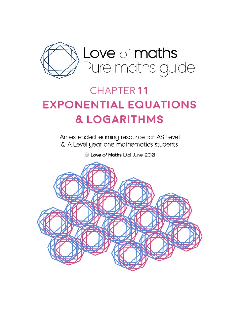 Exponential Equations & Logarithms Chapter - Pure Maths Guide From Love of Maths | PDF ...
