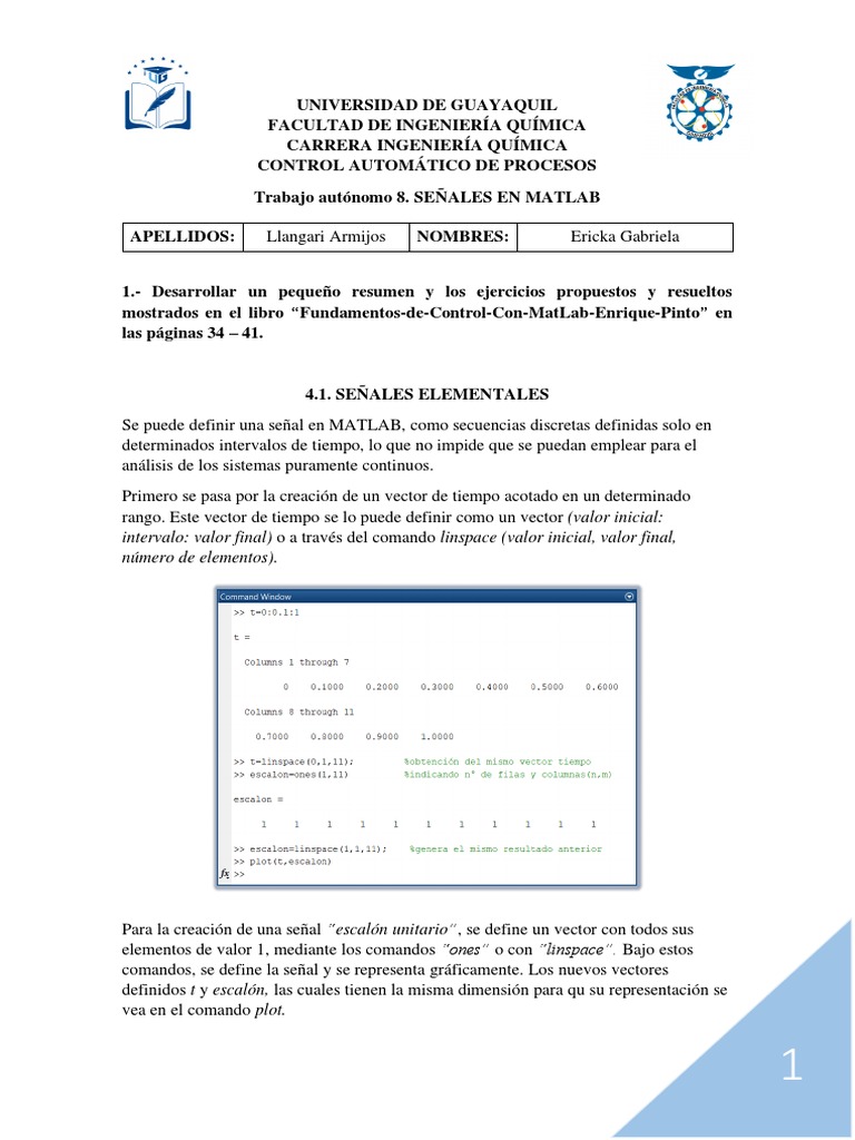 Señales en MATLAB: Ejercicios y Gráficas | PDF | Vector Euclidiano | Informática