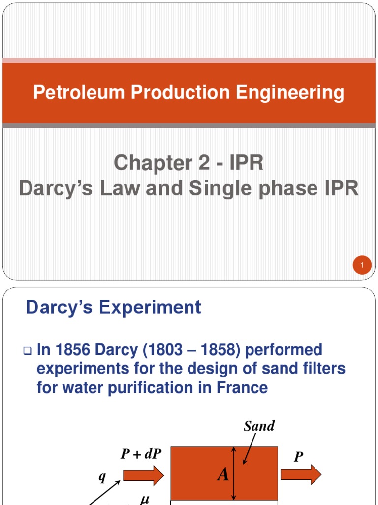 Chapter 2 - IPR - Darcy Law and Single Phase IPR PDF | PDF ...
