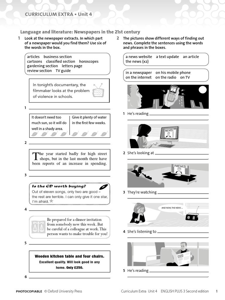 CLIL Unit 4 Newspapers | PDF | Newspapers | News
