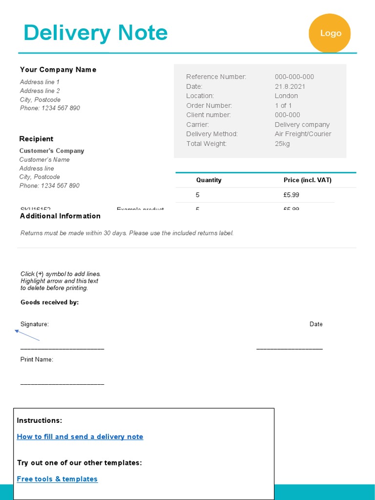 Delivery of 25kg of Various Products to Customer via Air Freight ...