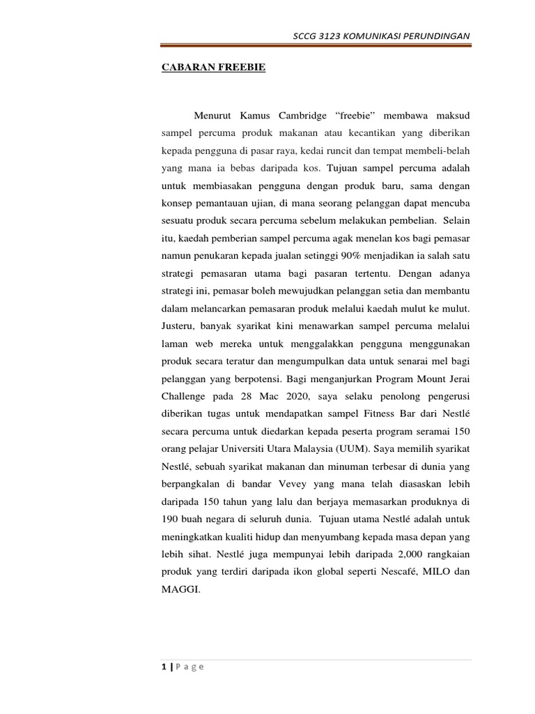 Cabaran Freebie | PDF