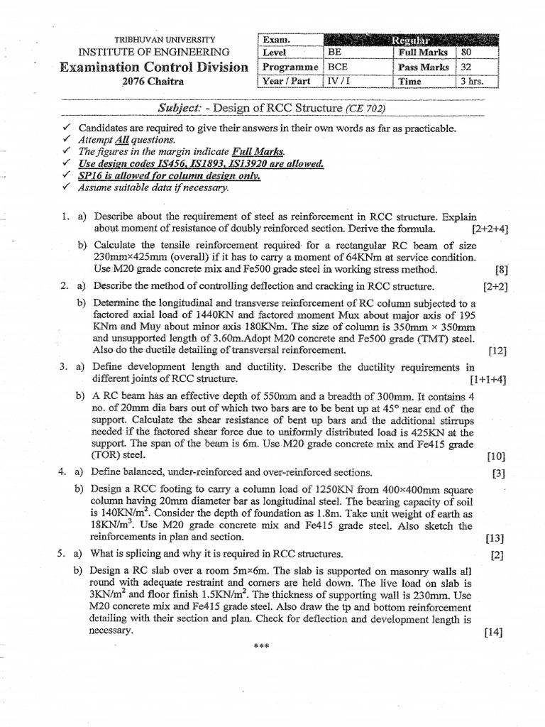 Design of RCC Structure PDF | PDF