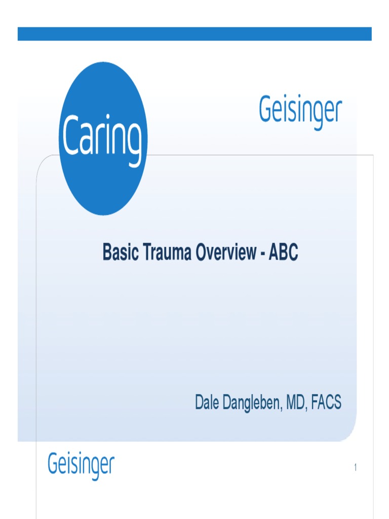 Abcs of Trauma Care | PDF | Shock (Circulatory) | Major Trauma