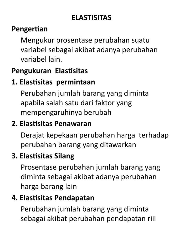 Elastisitas | PDF