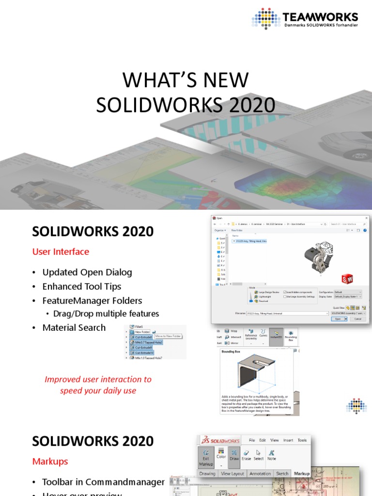 New Features in SOLIDWORKS 2020 | PDF | Computer File | Computer Science