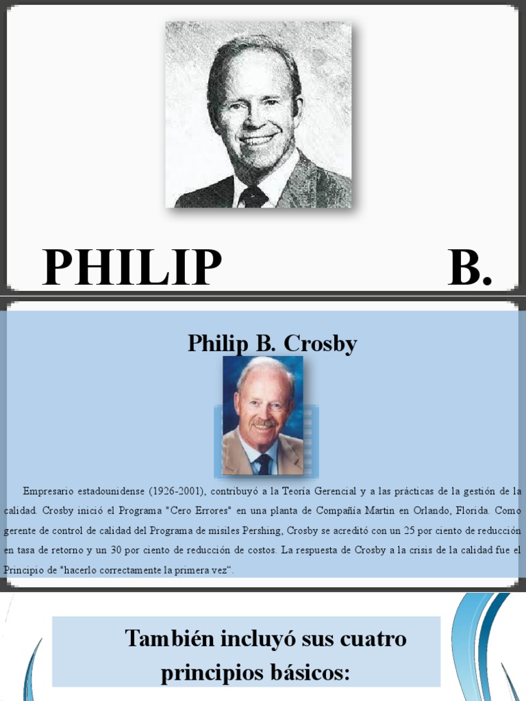 Aportaciones de Philip B. Crosby a la Calidad | PDF | Economias | Business