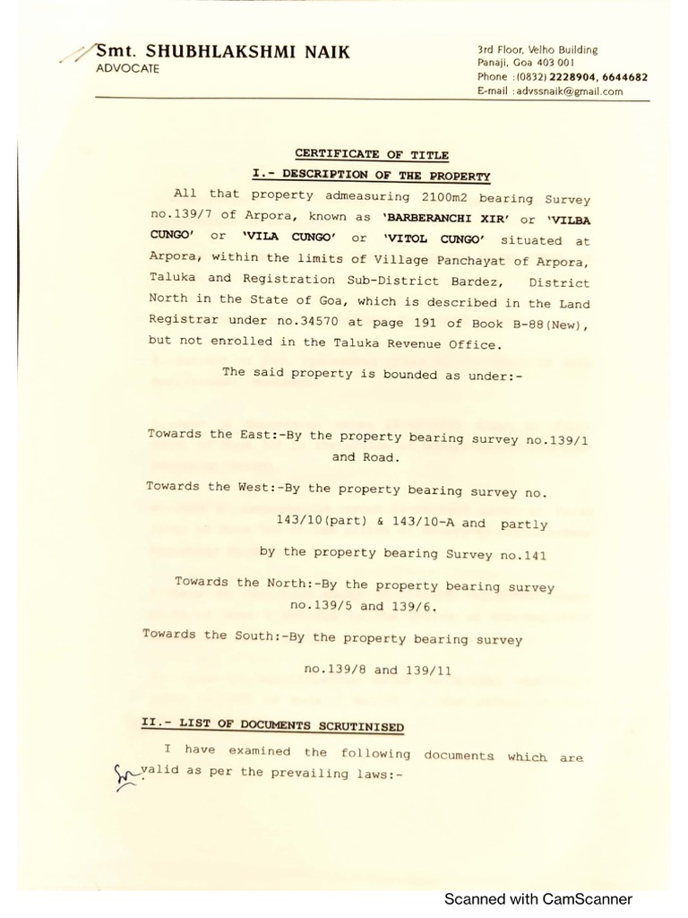 Sheraton Realtors Title Report | PDF