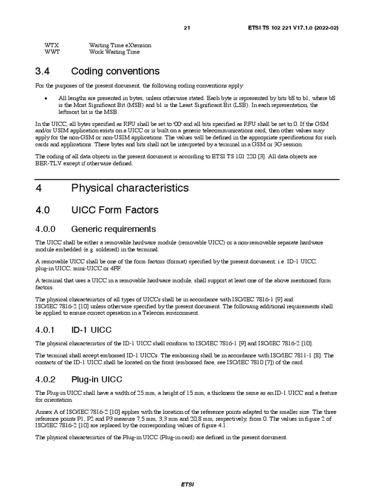 4 Physical Characteristics: 3.4 Coding Conventions | PDF ...