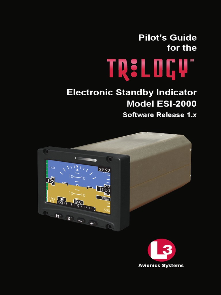 Pilot's Guide For The: Software Release 1.x | PDF | Airspeed | Menu (Computing)