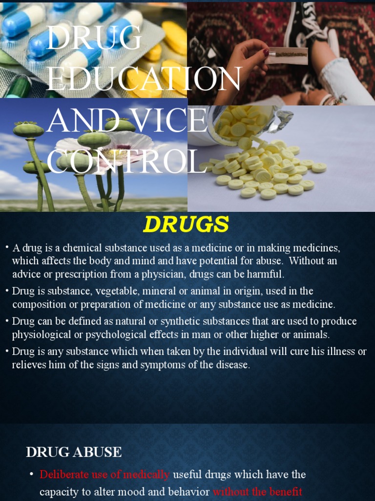 Vice Drug Education and Control | PDF | Stimulant | Morphine