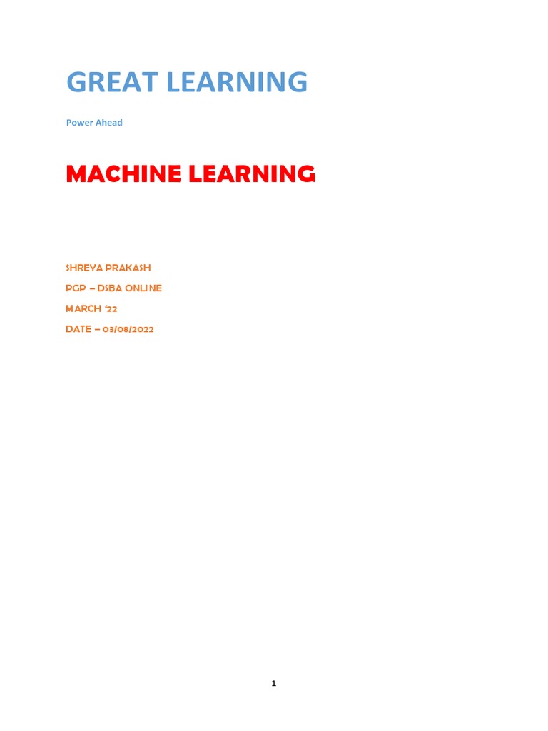 Machine Learning | PDF | Receiver Operating Characteristic | Logistic ...