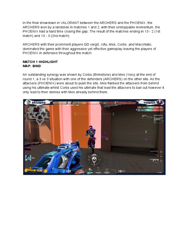 Valorant Sports Writing | PDF