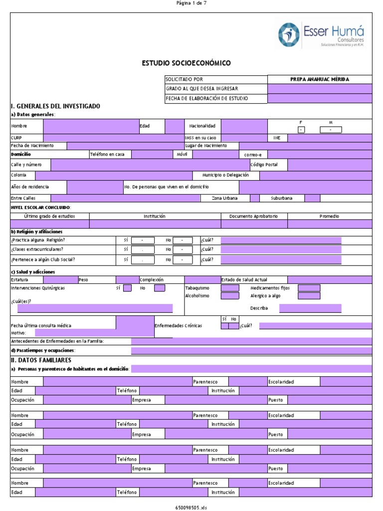 Formato Anahuac Mayab y Prepa Anahuac | PDF