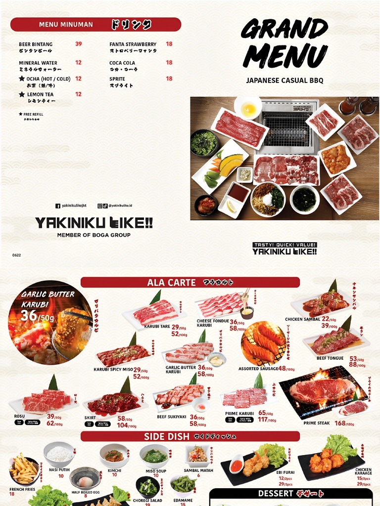 Menu Yakiniku Like PDF | PDF
