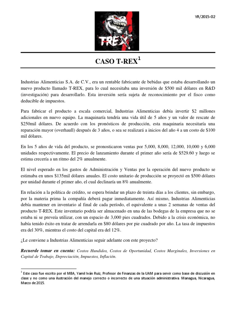 C21. Caso T-REX | PDF | Economias
