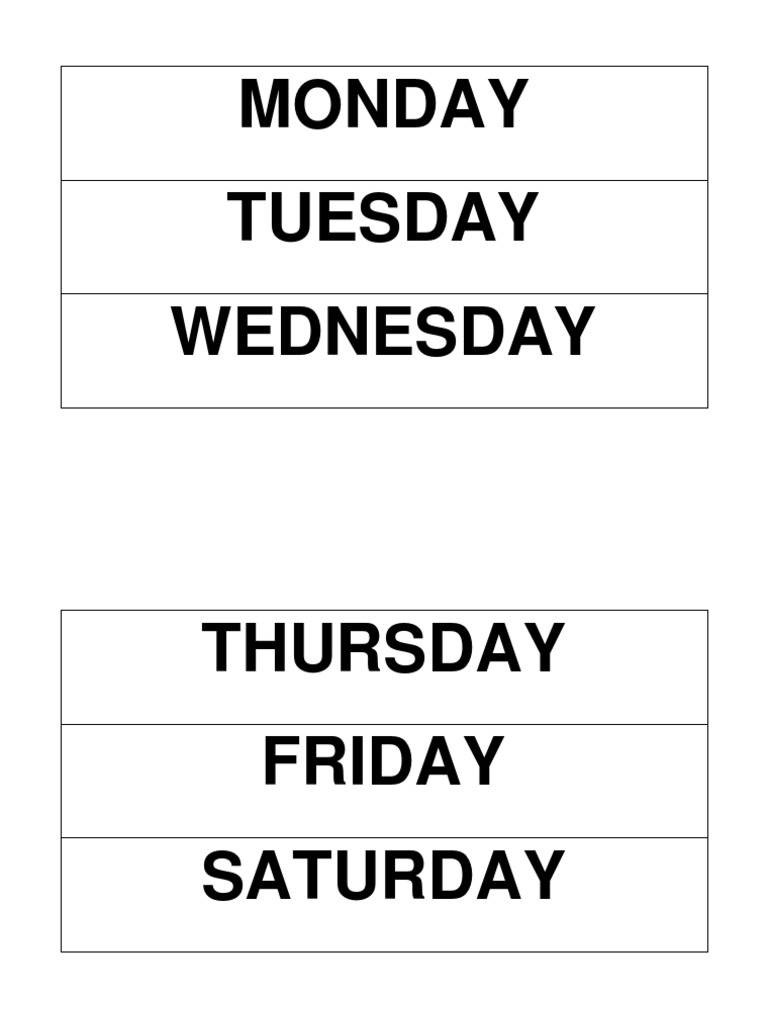 Days of The Week PDF | PDF
