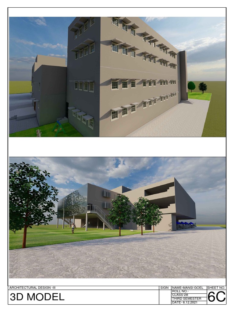 3D Model: Architectural Design - Iii Name-Mansi Goel Roll No.-Class-2B ...