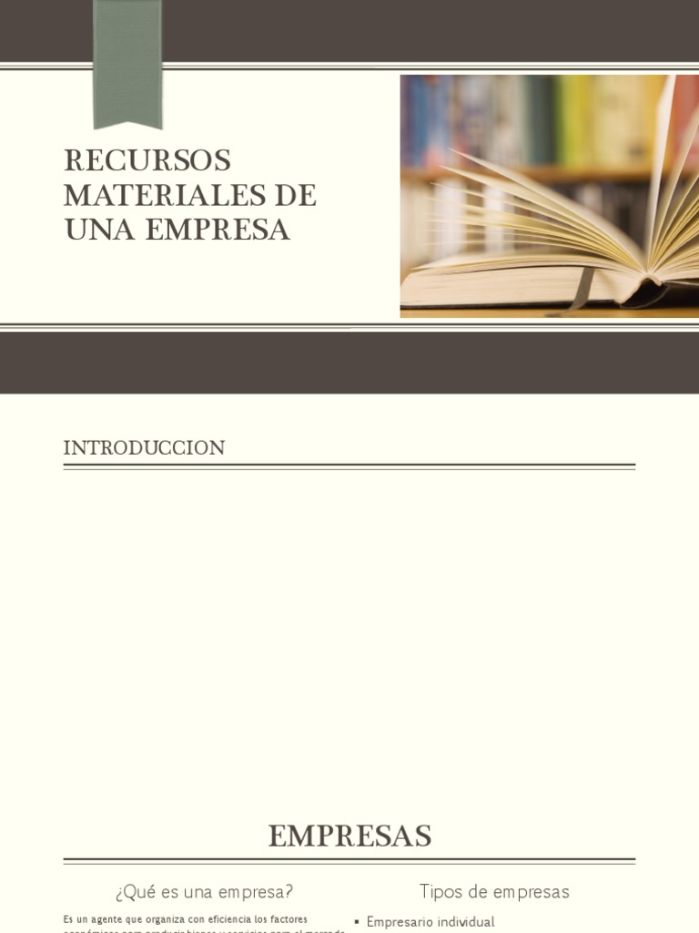 Recursos Materiales de Una Empresa | PDF | Almacén | Marketing