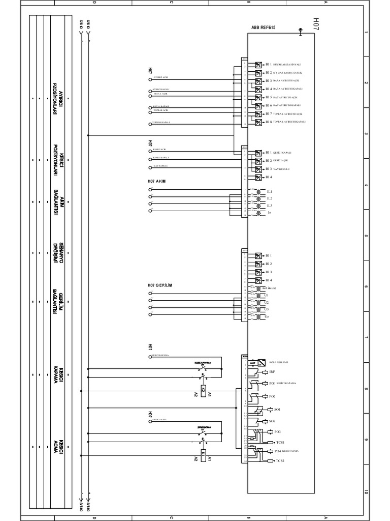 Abb Ref615-Bağlanti Şemasi | PDF