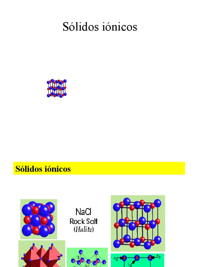 2013 Solidos Ionicos2 | PDF | Compuestos químicos | Enlace iónico
