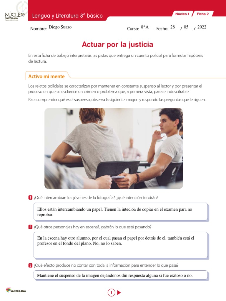 Guía 2 OA 8 | PDF | Suicidio | Suspense (Género)