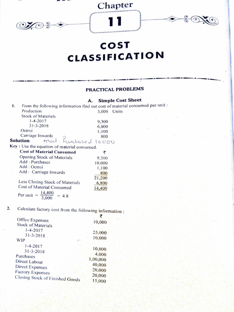 Cost Acc CHP1 COC | PDF | Expense | Cost