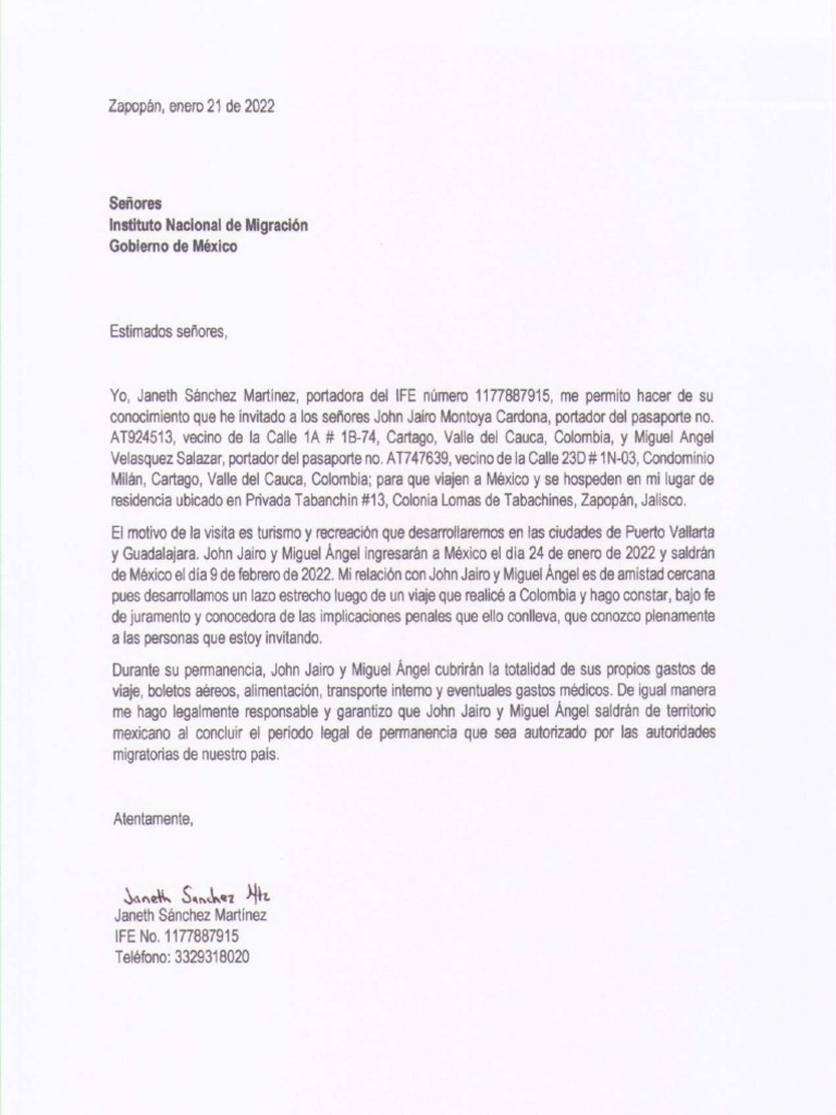 Carta Invitacion PDF | PDF