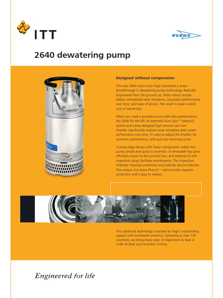 Flygt Bs 2640 MT 226 5 6 KW 7 5 HP Salida 4 | Download Free PDF | Pump ...