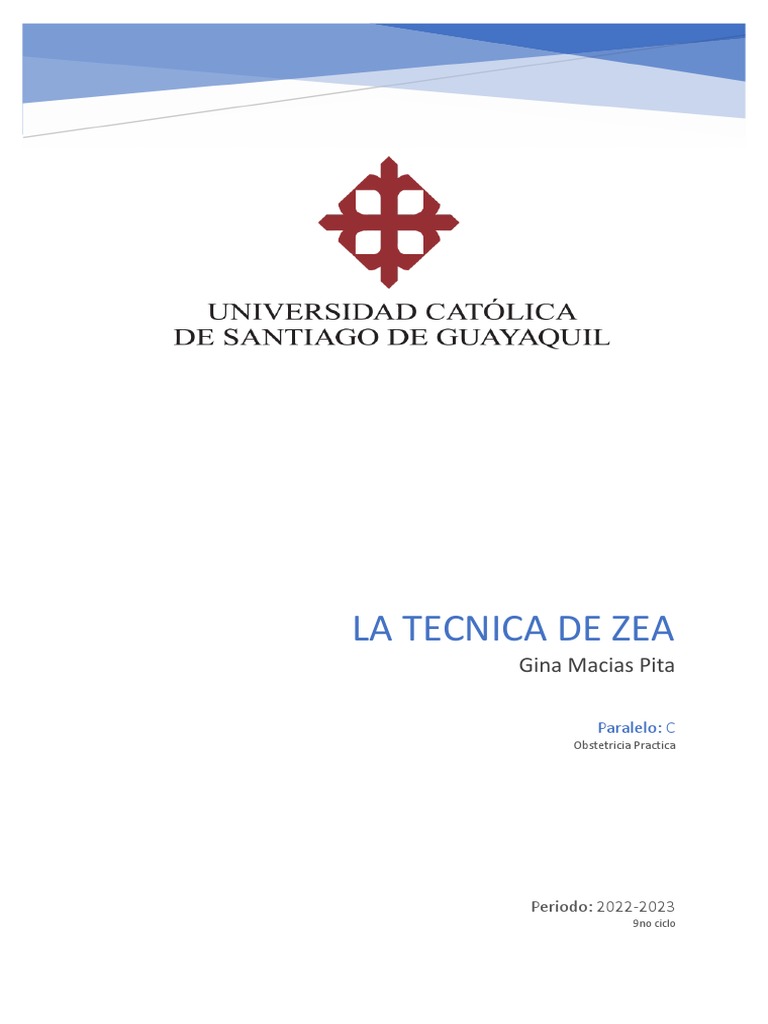 Tecnica de Zea | PDF | Muerte materna | Vagina