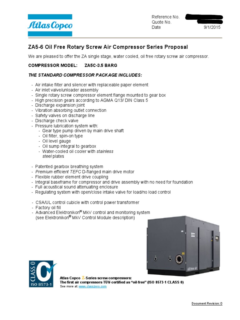 Datasheets Compressor | PDF | Legal Liability | Letter Of Credit