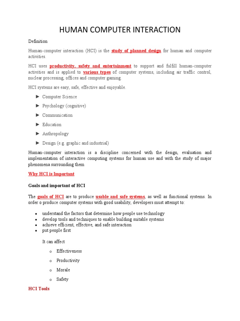 MidTerm HCI | PDF | Usability | Human–Computer Interaction