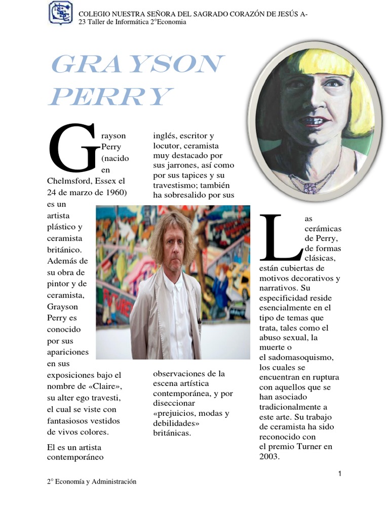 Grayson Perry: Arte y Provocación | PDF | Las artes | Estética