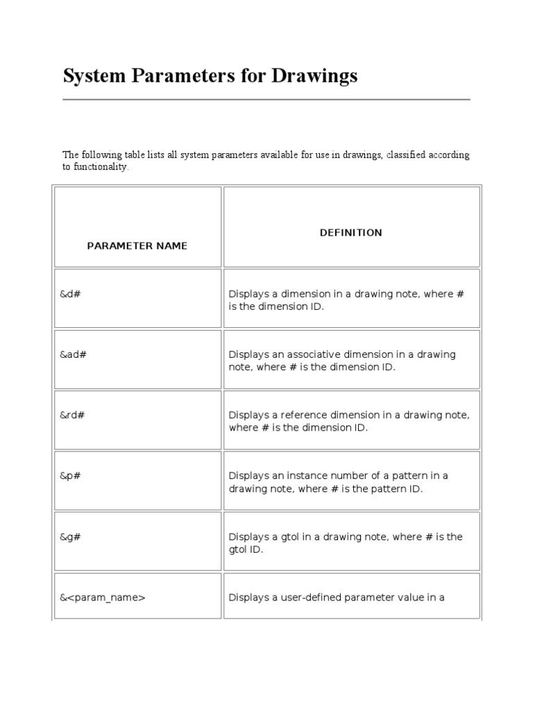 Drawing Parameters | PDF | Engineering Tolerance | Dimension