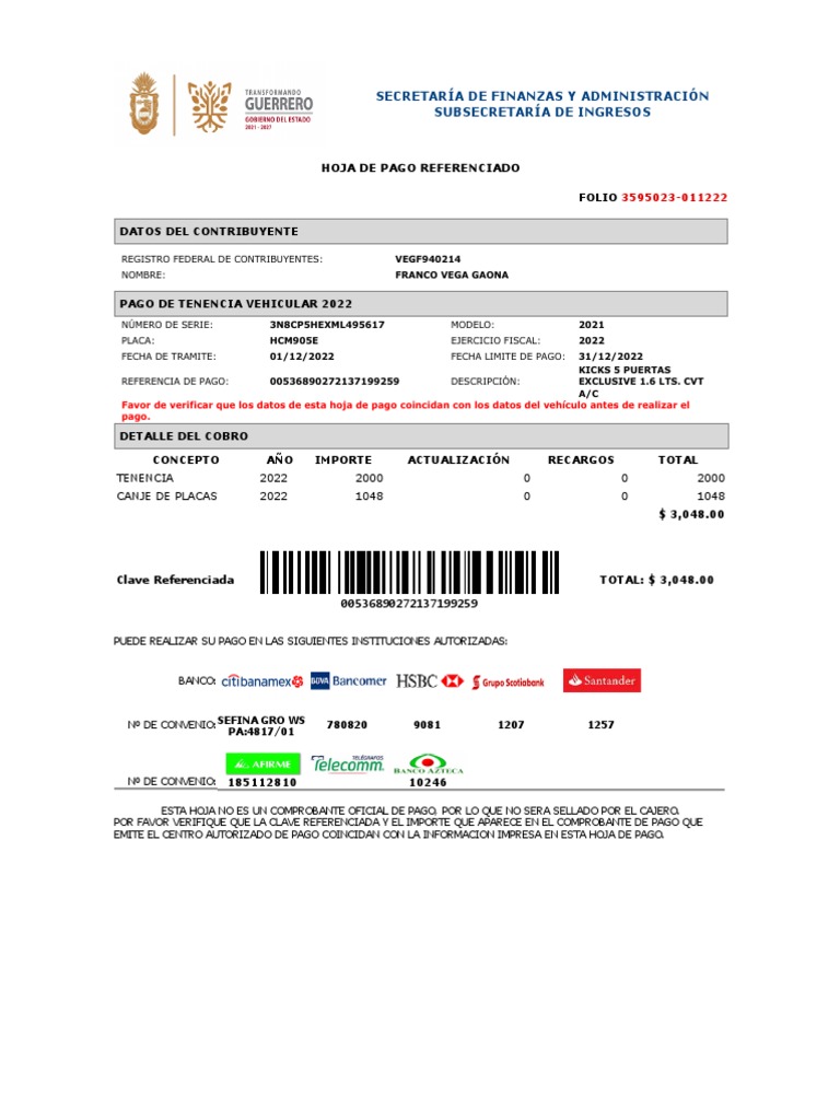 Tenencia Guerrero 2022 PDF | PDF