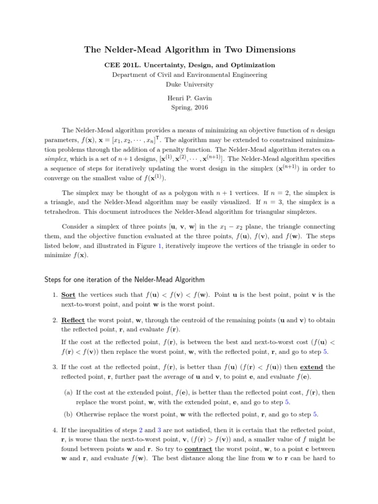 Nelder Mead 2D | Download Free PDF | Applied Mathematics | Mathematical ... Nelder Mead 2D | Download Free PDF | Applied Mathematics | Mathematical ...