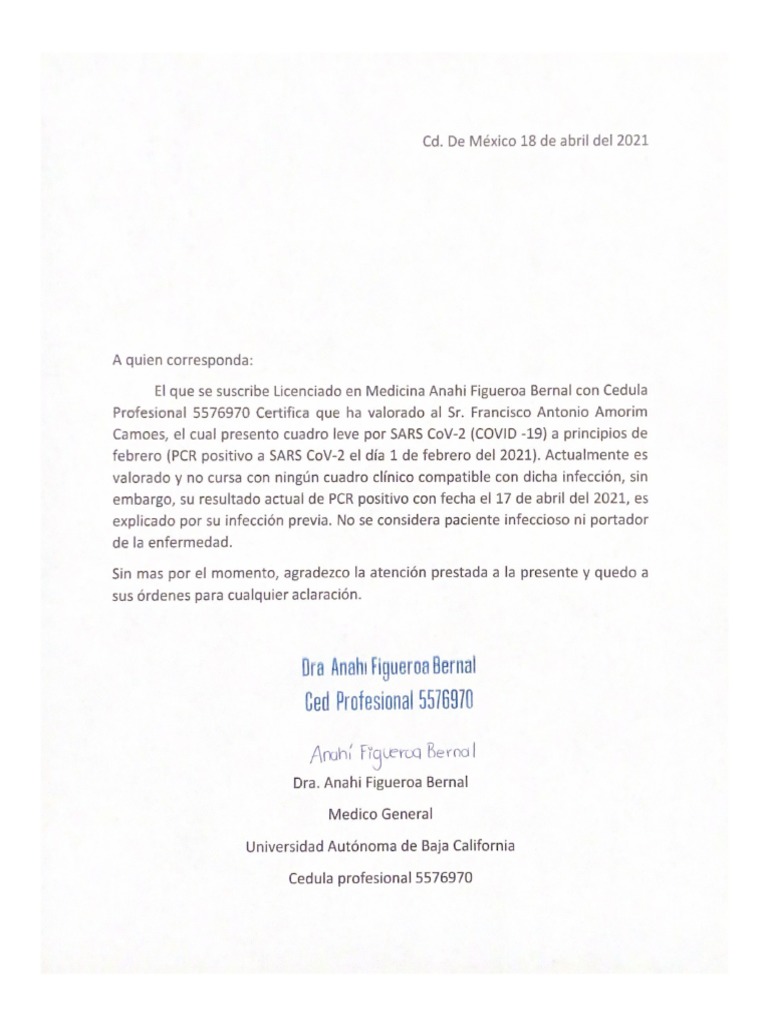 Carta Medico PDF | PDF