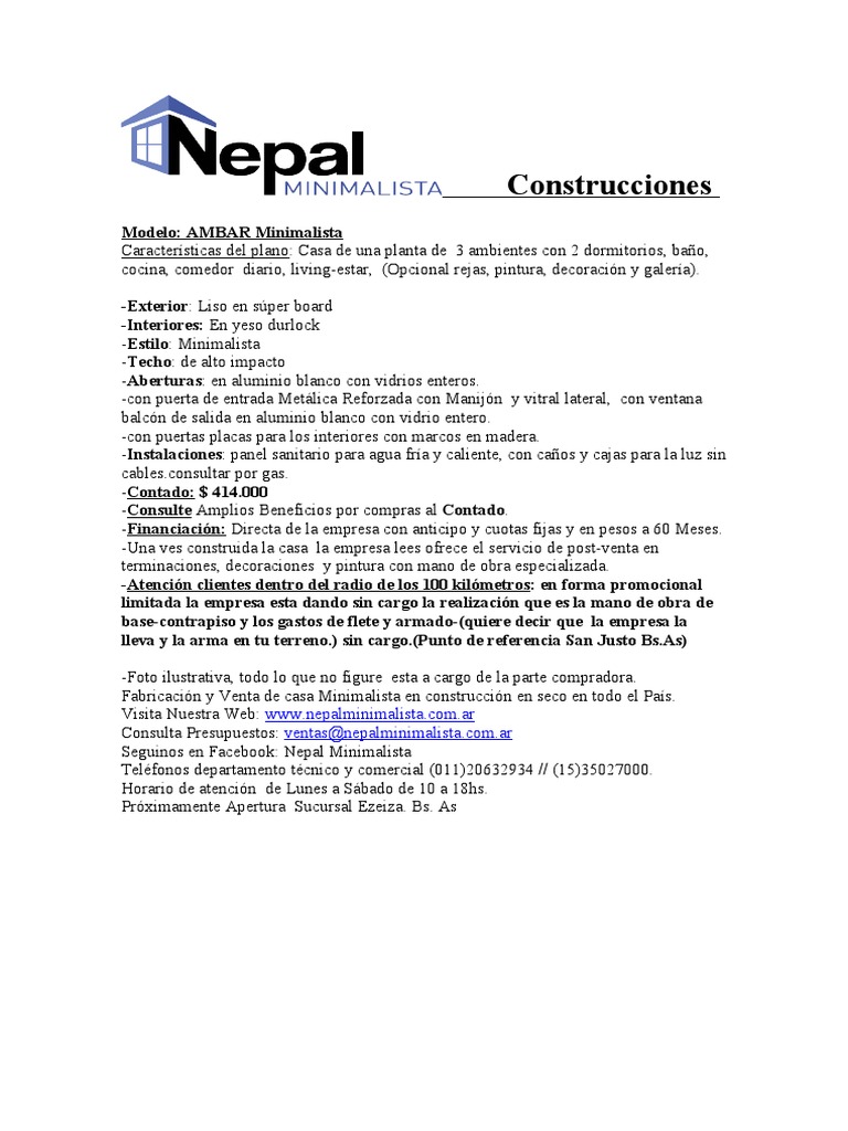 Caracteristicas Modelo Ambar | PDF