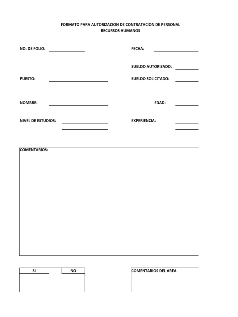 Formato Contratacion | PDF | Gestión de recursos humanos | Empleo