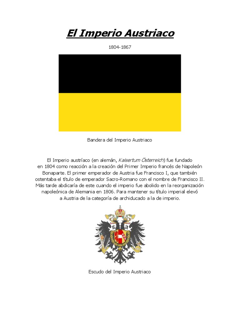 El Imperio Austriaco PDF | PDF | Austria Hungría | Reino de prusia