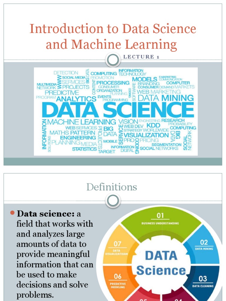 Intro DA and ML Lecture 1 - S-2 | PDF | Machine Learning | Data