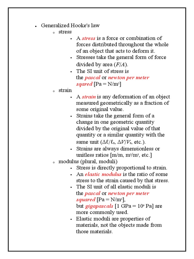 Hooke's Law | PDF | Young's Modulus | Elasticity (Physics)