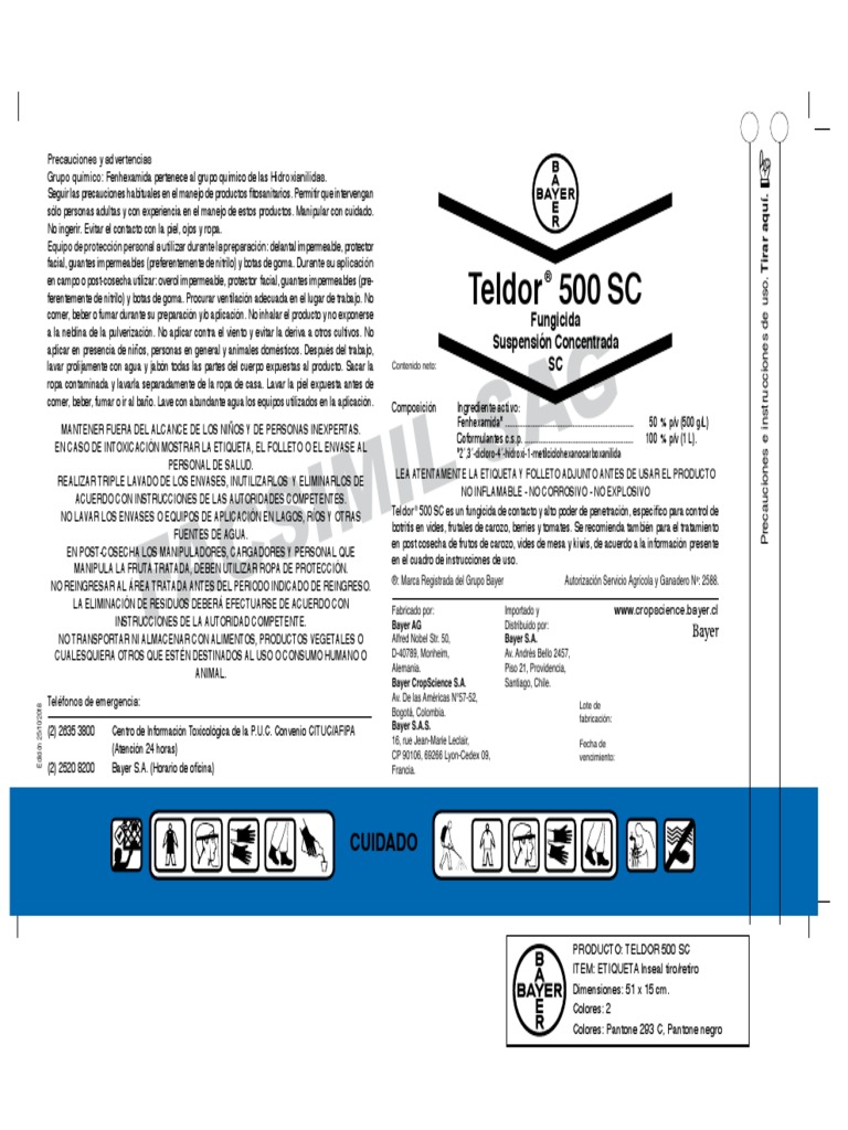 Teldor 500 SC 07-02-2019 | PDF | Agua | Alimentos