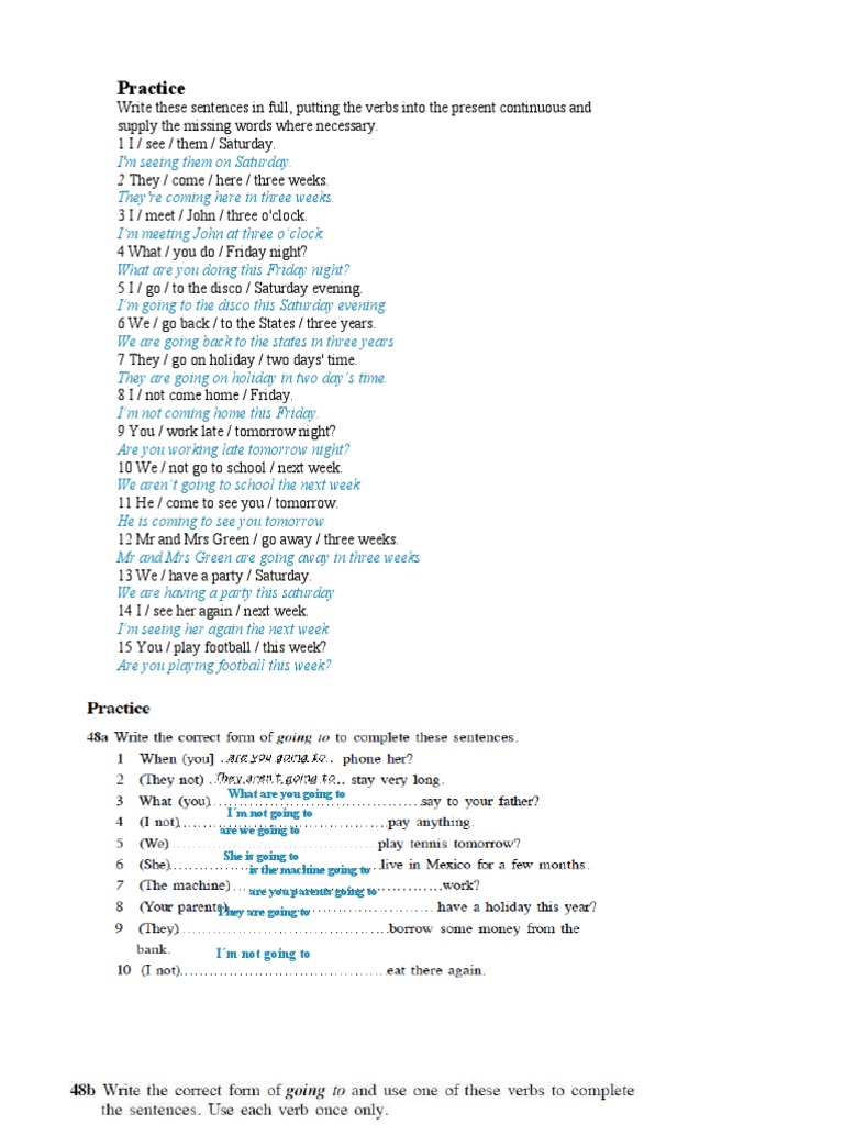Grammar Practice Future | PDF