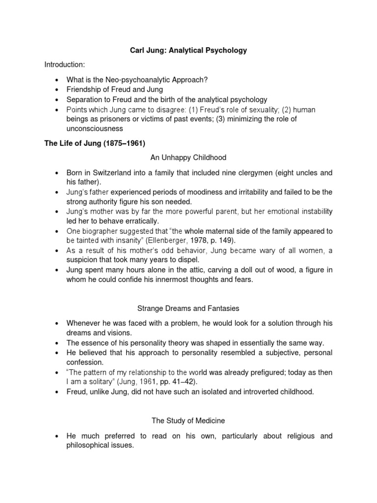 Jung's Analytical Psychology Insights | PDF | Carl Jung | Extraversion And Introversion