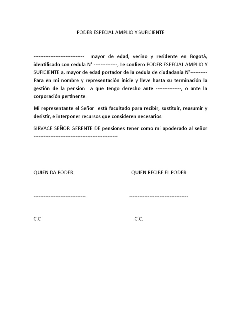 PODER ESPECIAL AMPLIO Y SUFICIENTE.docx | PDF