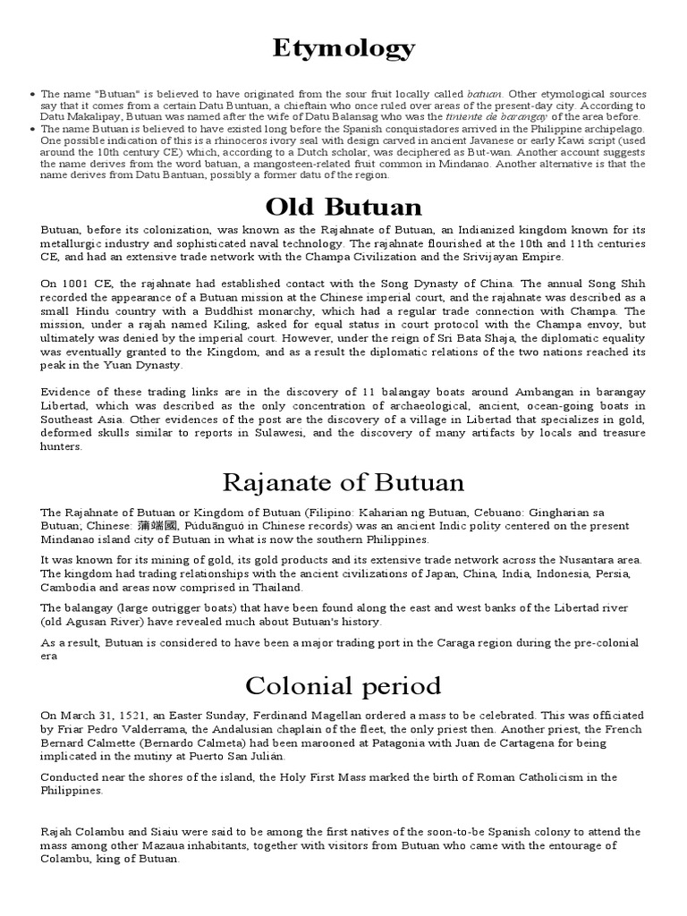 Butuan History 21st Century | PDF | Asia | Philippines
